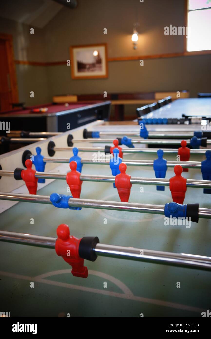 Foosball Table players Stock Photo - Alamy