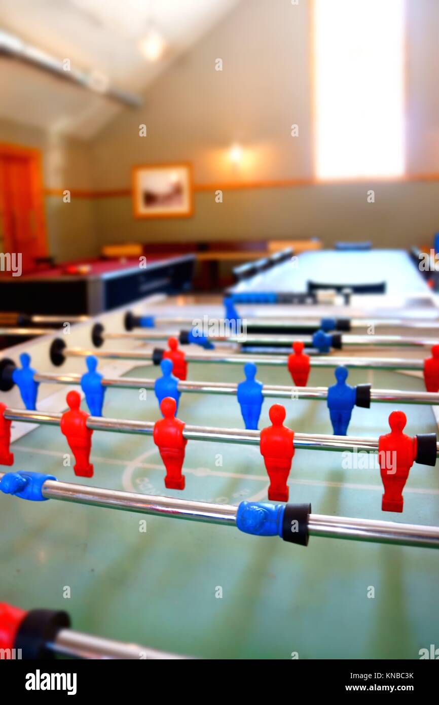 Foosball Table players Stock Photo - Alamy
