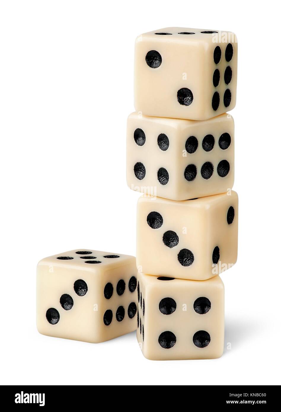 Two dice stack Cut Out Stock Images & Pictures - Alamy