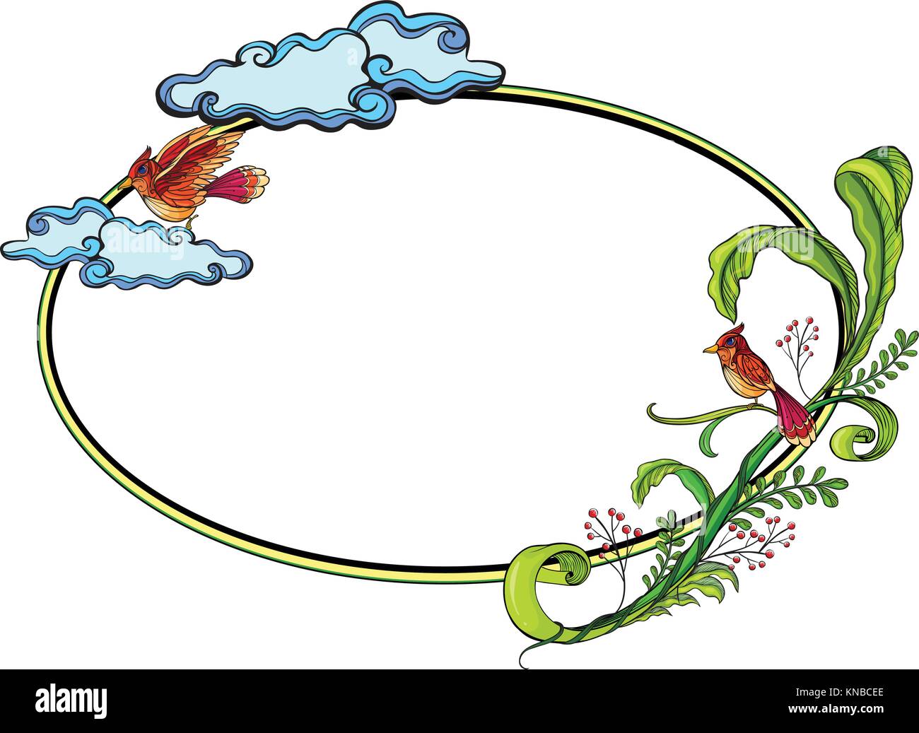 Illustration of a round border on a white background Stock Vector Image ...