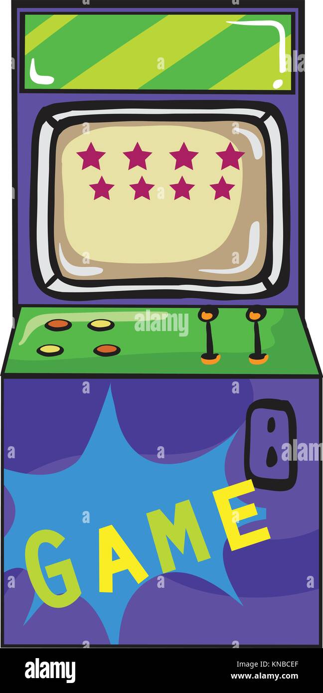 illustration of a gaming machine on a white background Stock Vector ...
