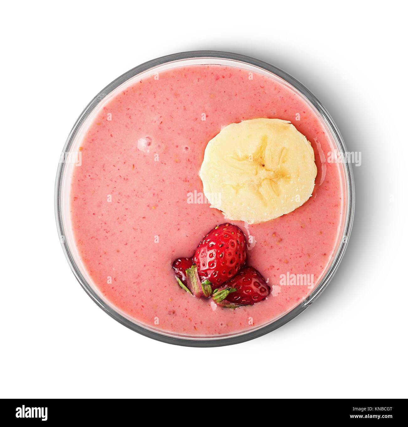 Pink milkshake top view Cut Out Stock Images & Pictures - Alamy