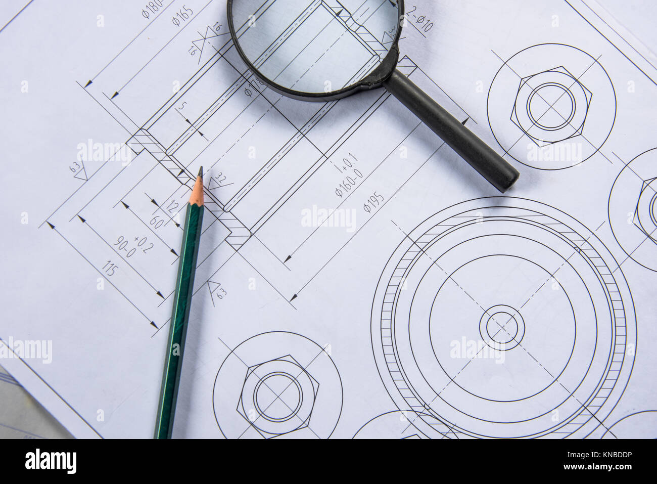 detail shot of Architectural blueprints Stock Photo - Alamy