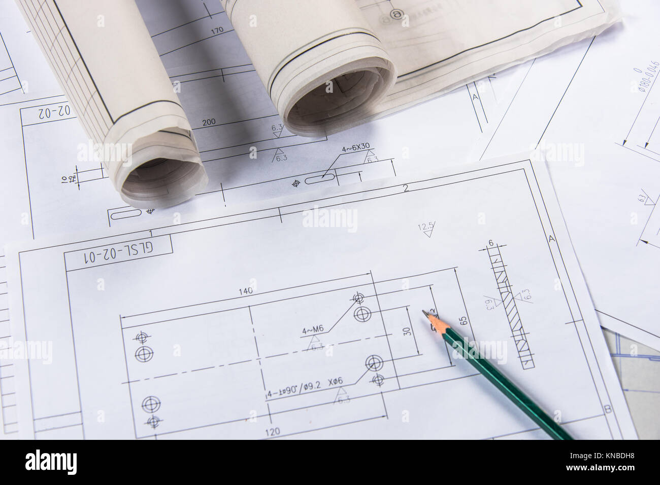 detail shot of Architectural blueprints Stock Photo - Alamy