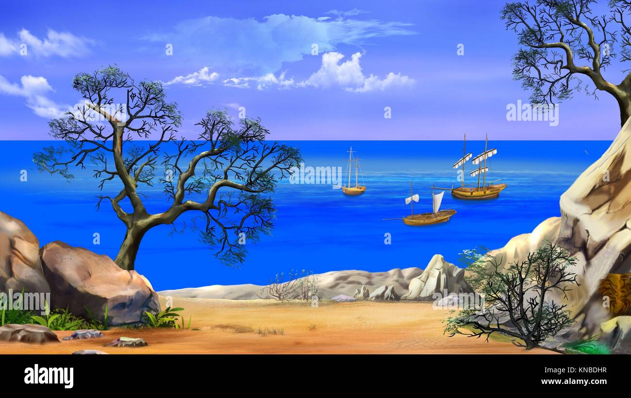 Cartoon bay hi-res stock photography and images - Alamy