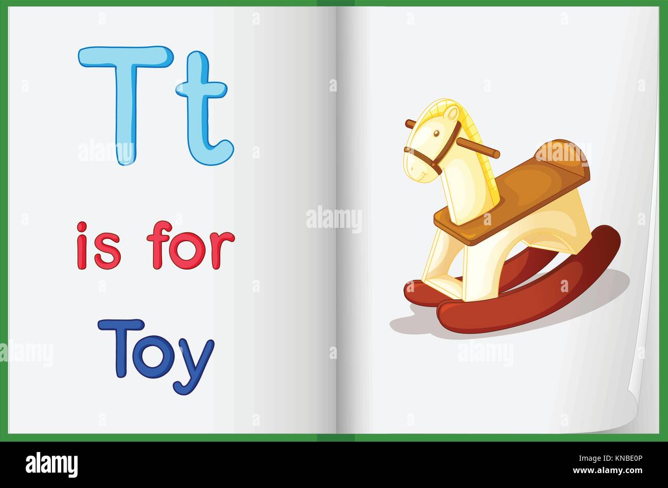 Illustration of a toy in a book on a white background Stock Vector ...