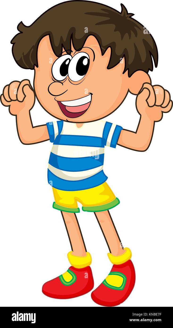 illustration of a boy on a white background Stock Vector Image & Art ...