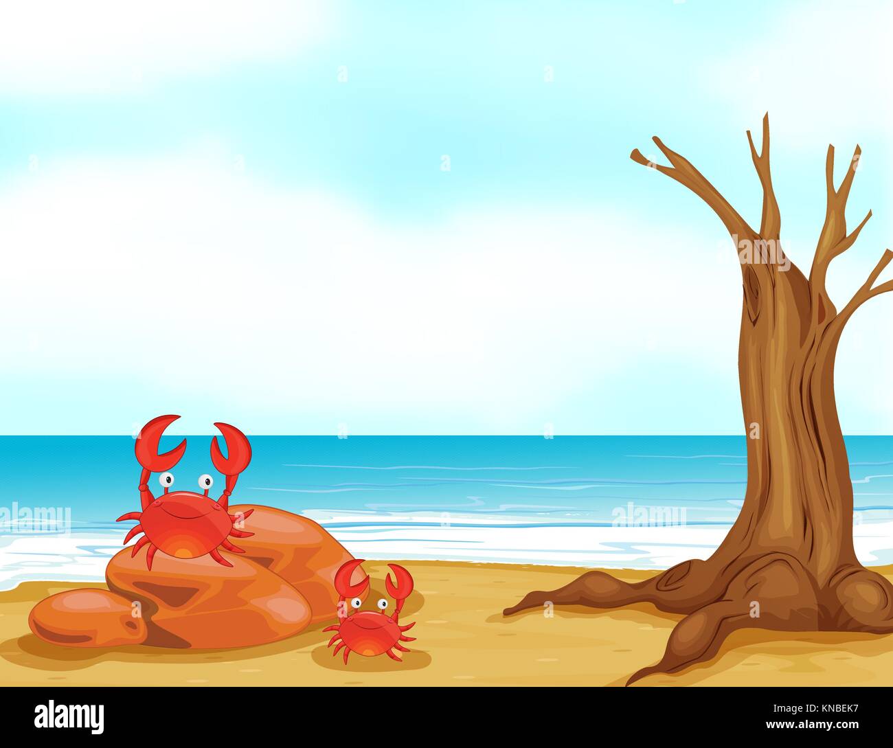 Water on rocks beach Stock Vector Images - Alamy