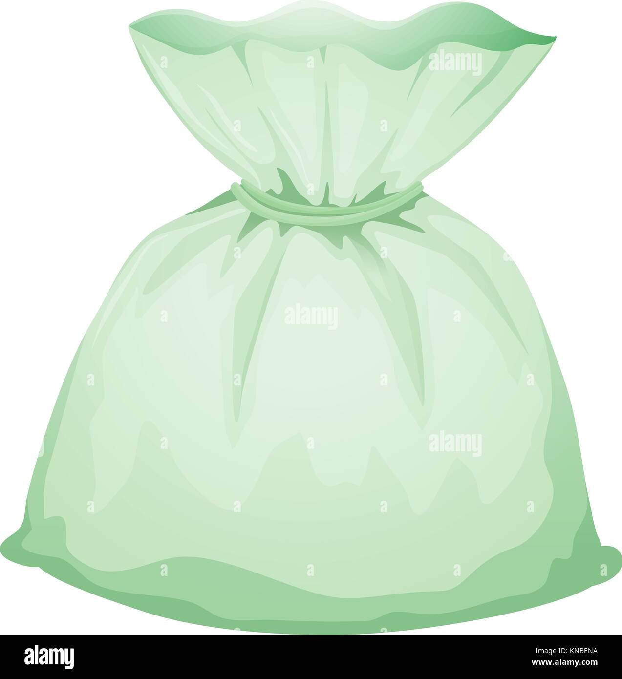 Illustration of a light green pouch on a white background Stock Vector ...