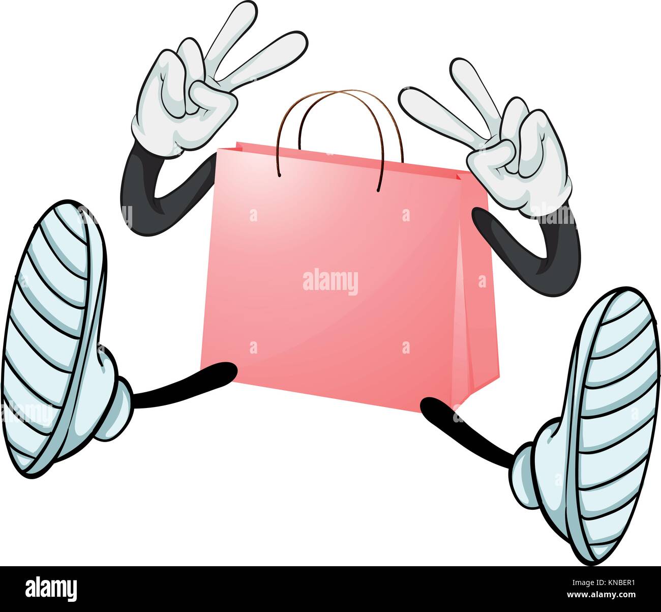Illustration of a pink bag on a white background Stock Vector Image ...
