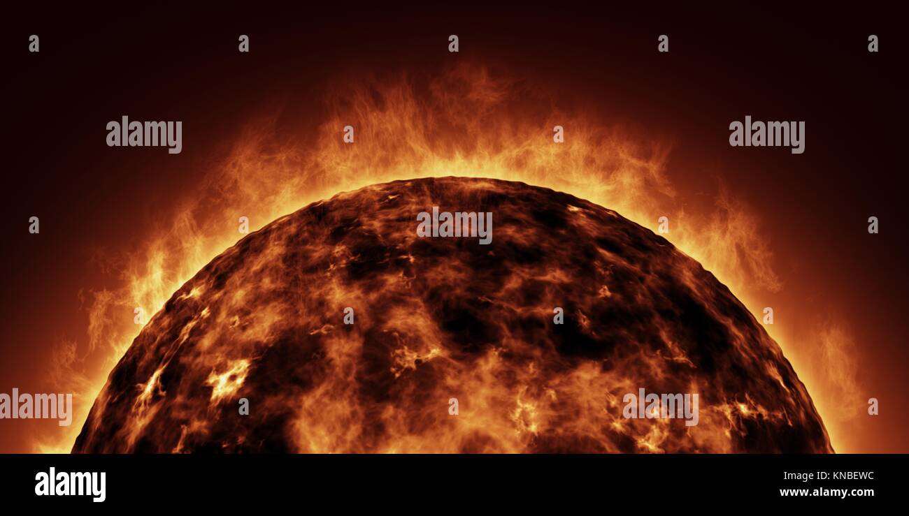 The Sun animation closeup Stock Photo - Alamy