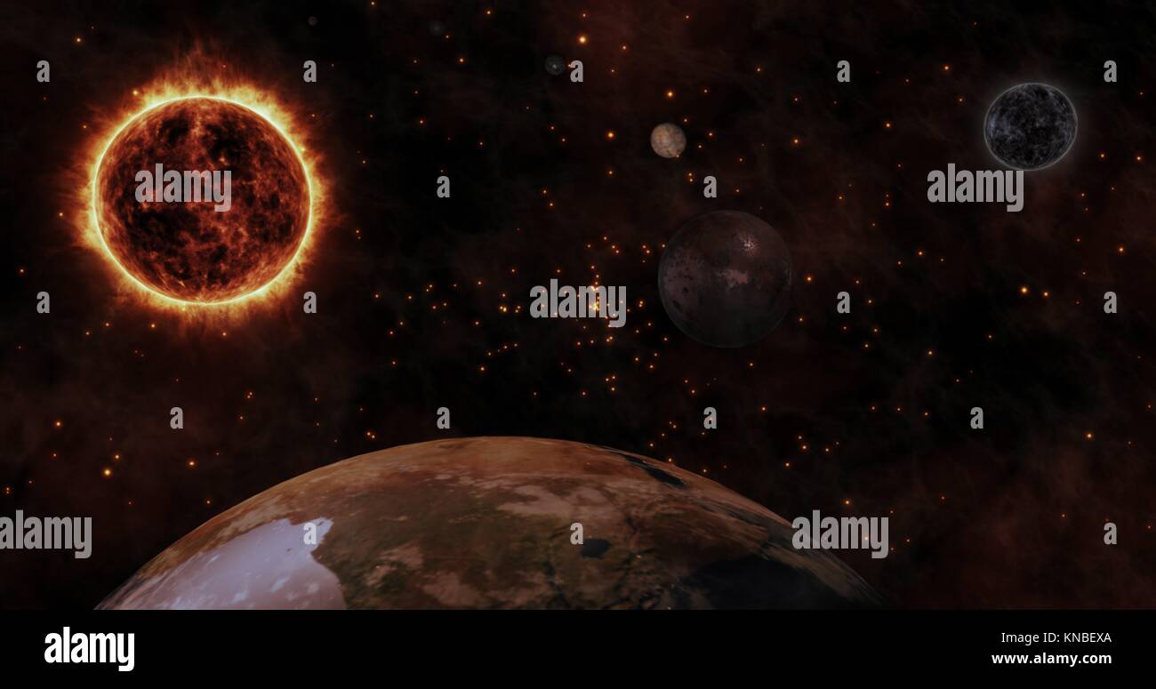 Planets orbiting the sun hi-res stock photography and images - Alamy