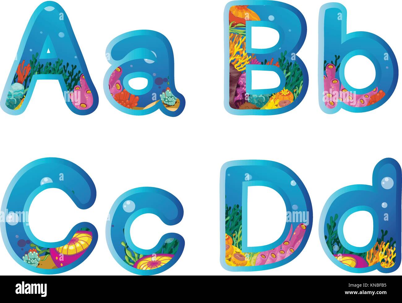 illustration of letters on a white background Stock Vector Image & Art ...