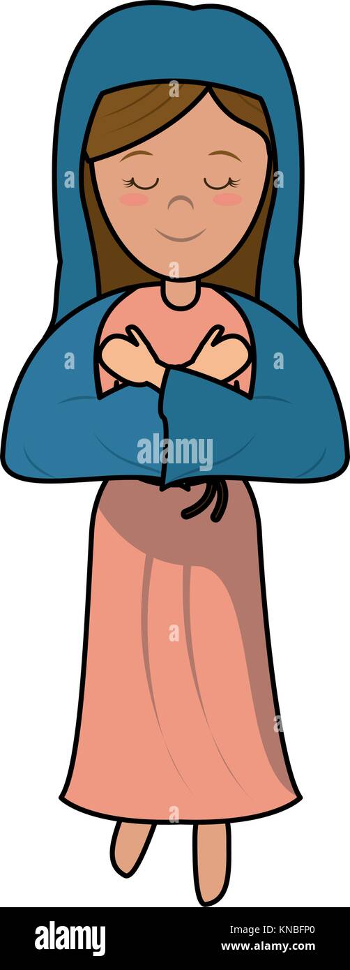 Virgin mary cartoon Stock Vector Image & Art - Alamy