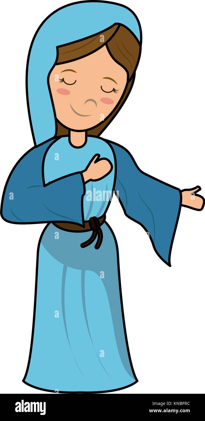 Virgin mary cartoon Stock Vector Image & Art - Alamy