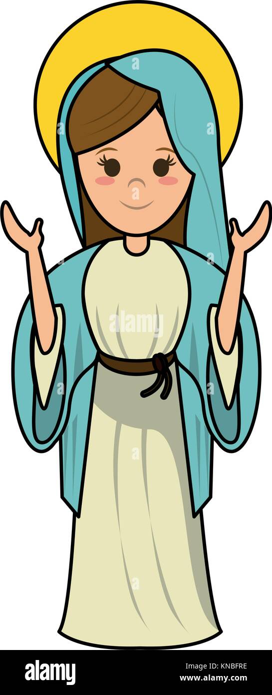 Virgin mary cartoon Stock Vector Image & Art - Alamy