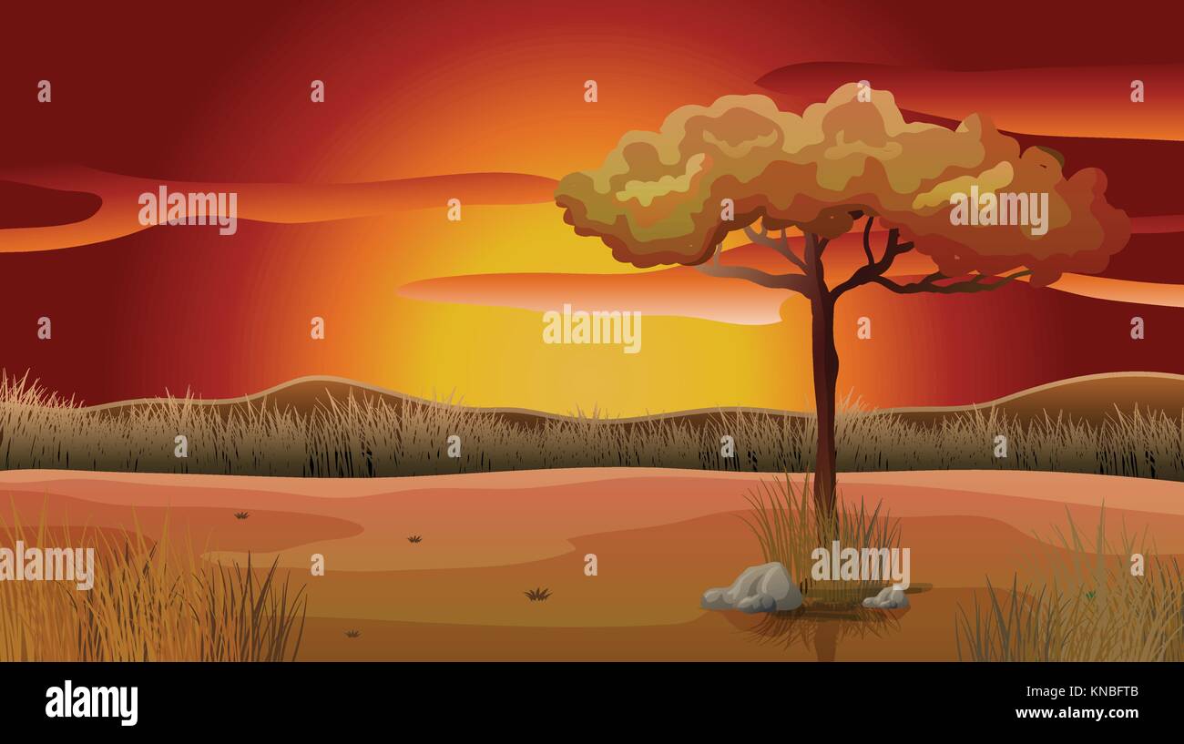 Solemn sunset Stock Vector Images - Alamy