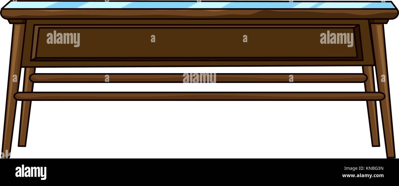 Illustration of a rectangle table on a white background Stock Vector ...