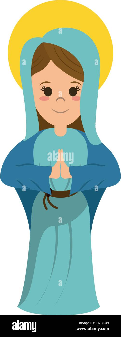Virgin mary cartoon Stock Vector Image & Art - Alamy