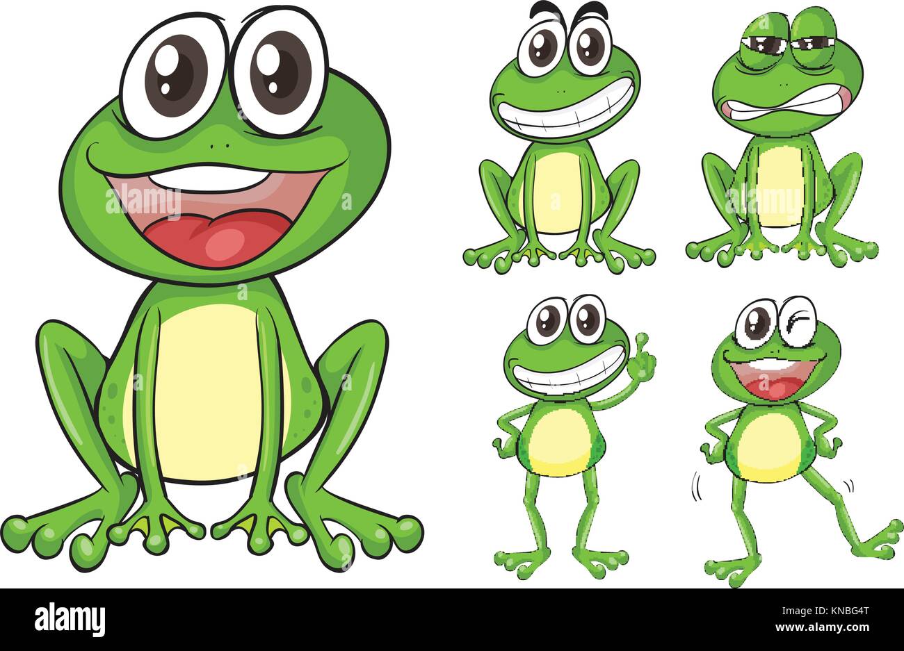 Illustration of frogs on a white background Stock Vector Image & Art ...