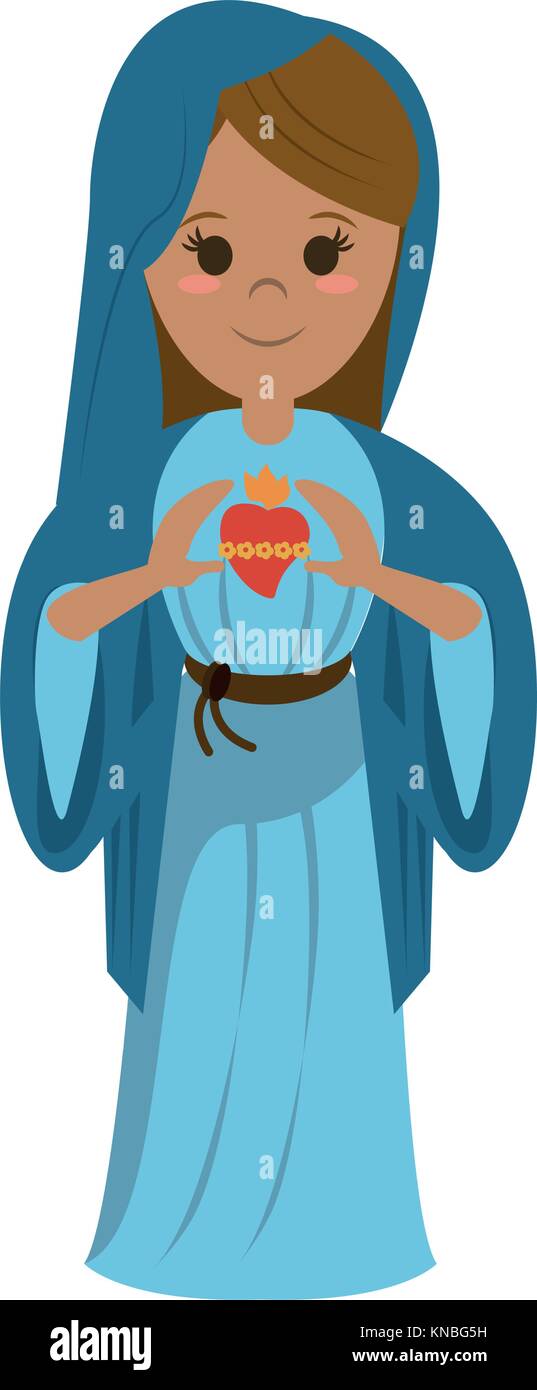 Sacred heart saint mary Stock Vector Images - Alamy