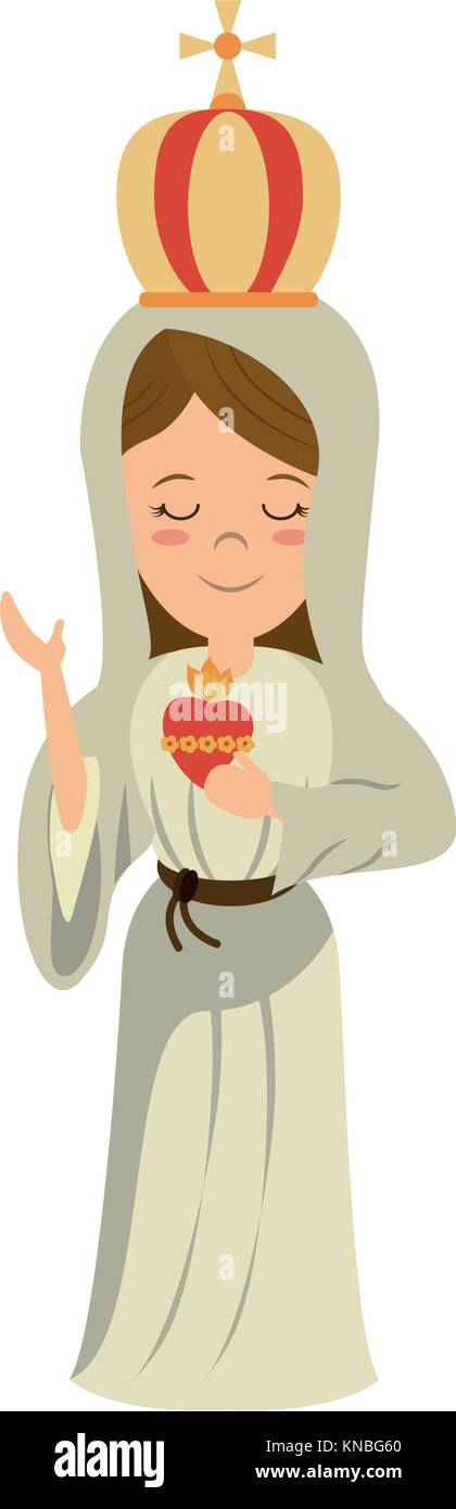 Virgin mary cartoon Stock Vector Image & Art - Alamy