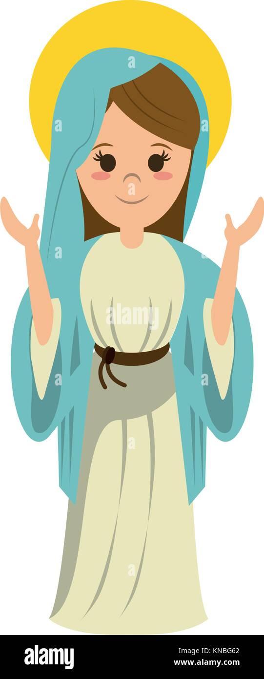 Virgin mary cartoon Stock Vector Image & Art - Alamy