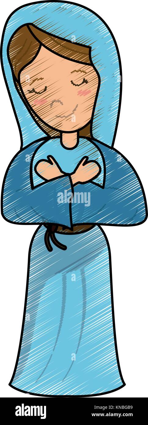 Virgin mary cartoon Stock Vector Image & Art - Alamy