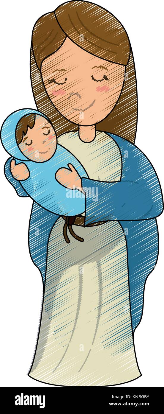 Virgin mary cartoon Stock Vector Image & Art - Alamy