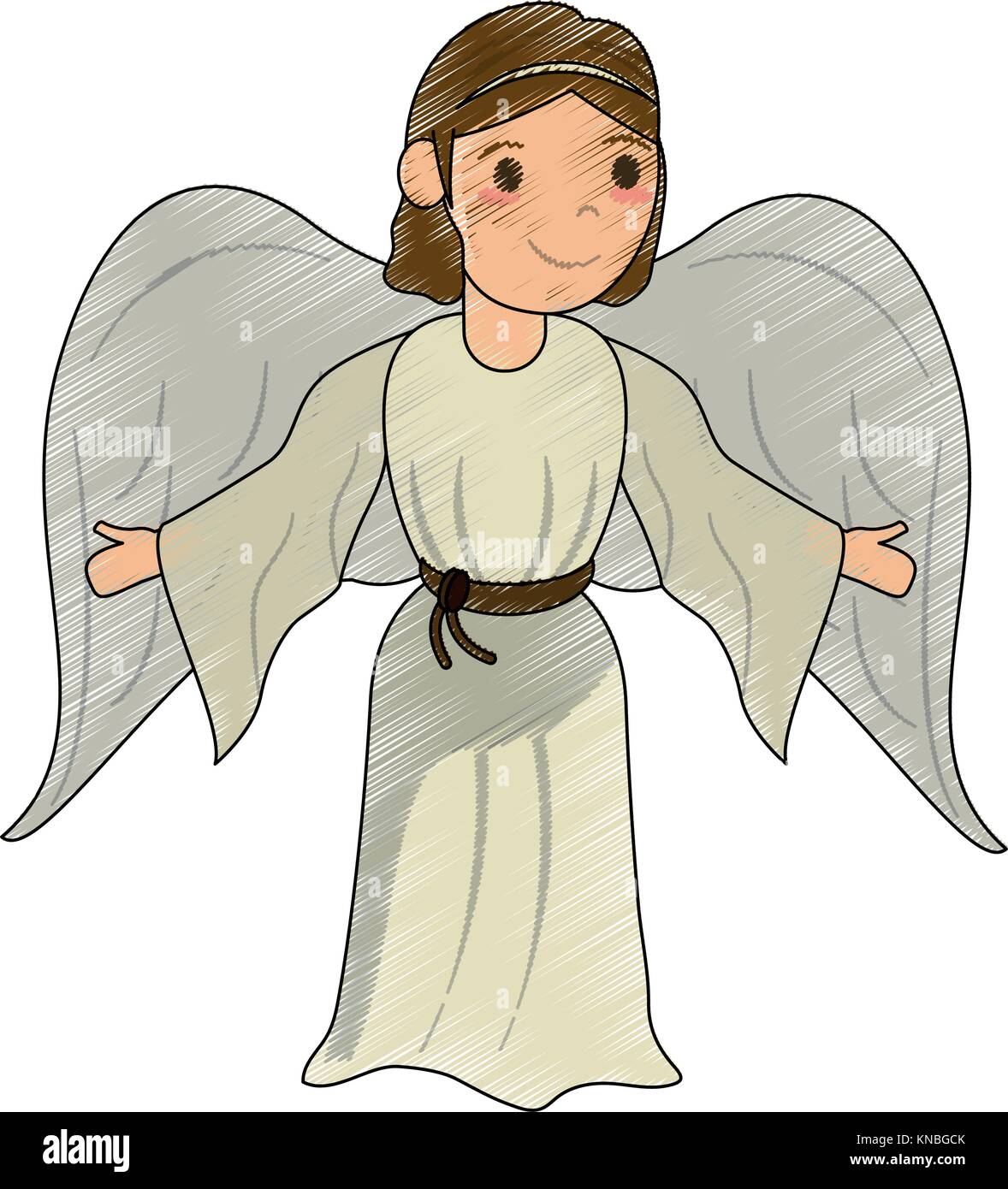 Baby Angel Cartoon Icon Vector Stock Photos & Baby Angel Cartoon Icon ...