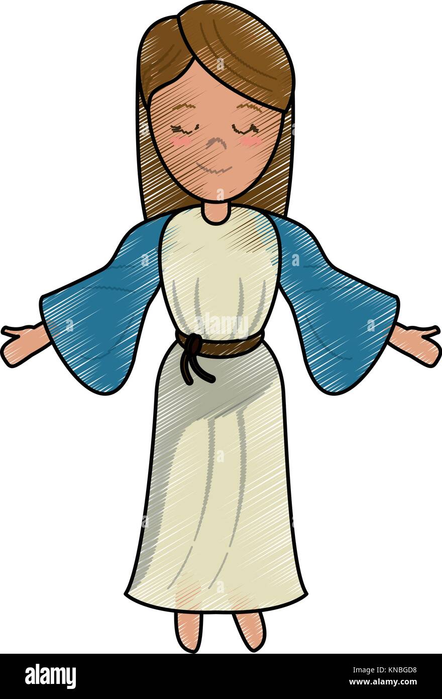 Virgin mary cartoon Stock Vector Image & Art - Alamy