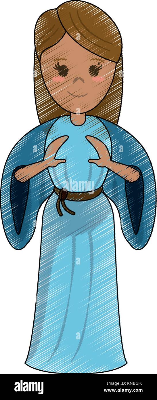 Virgin mary cartoon Stock Vector Image & Art - Alamy