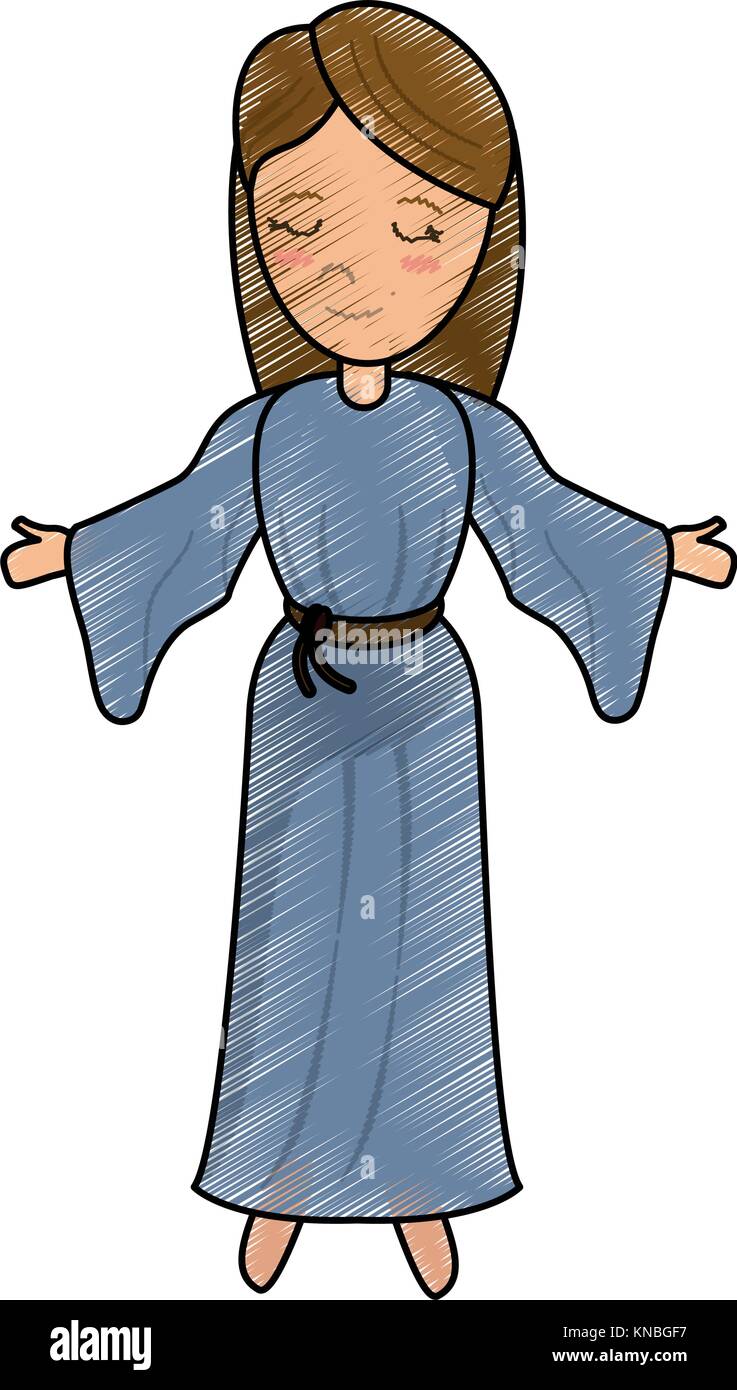 Virgin mary cartoon Stock Vector Image & Art - Alamy