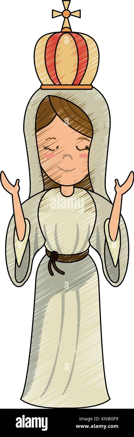 Virgin mary cartoon Stock Vector Image & Art - Alamy