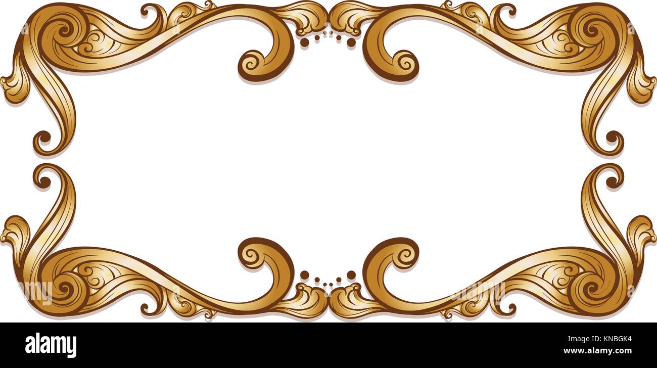 Illustration of a bold brown border on a white background Stock Vector ...