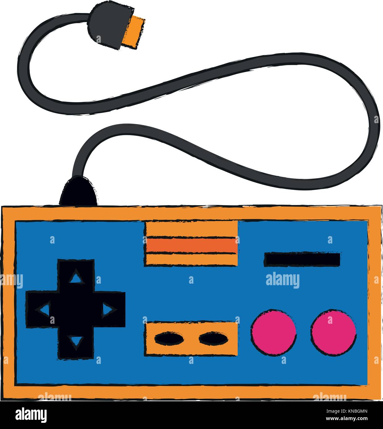 Old gamepad controller pop art colors Stock Vector Image & Art - Alamy