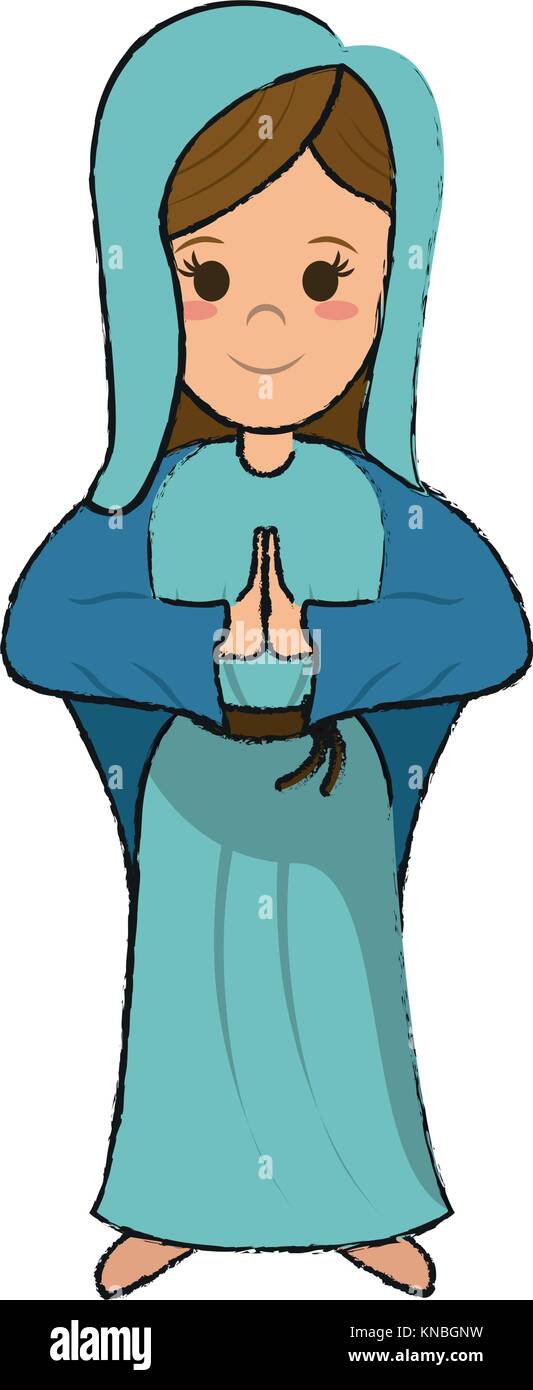 Virgin mary cartoon Stock Vector Image & Art - Alamy