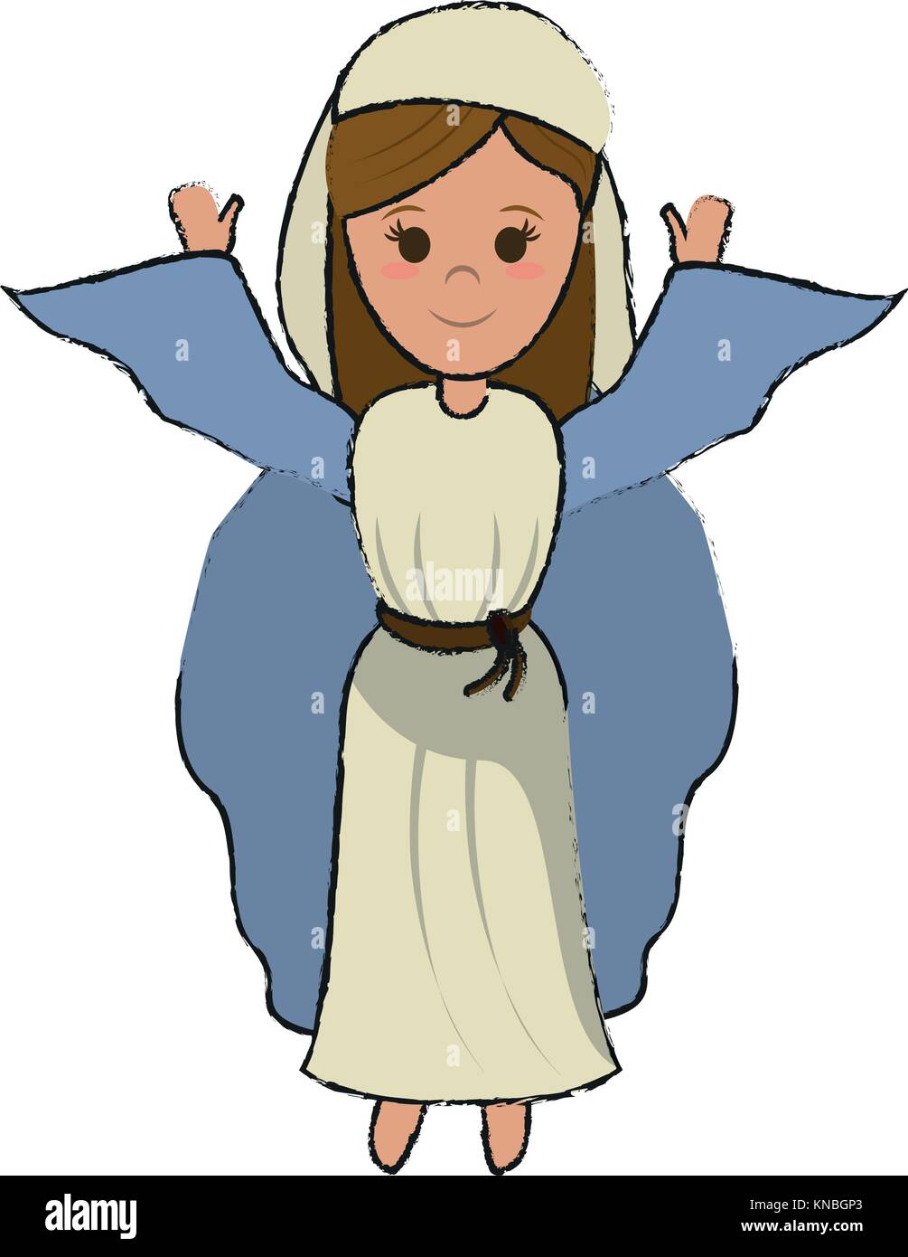 Virgin mary cartoon Stock Vector Image & Art - Alamy