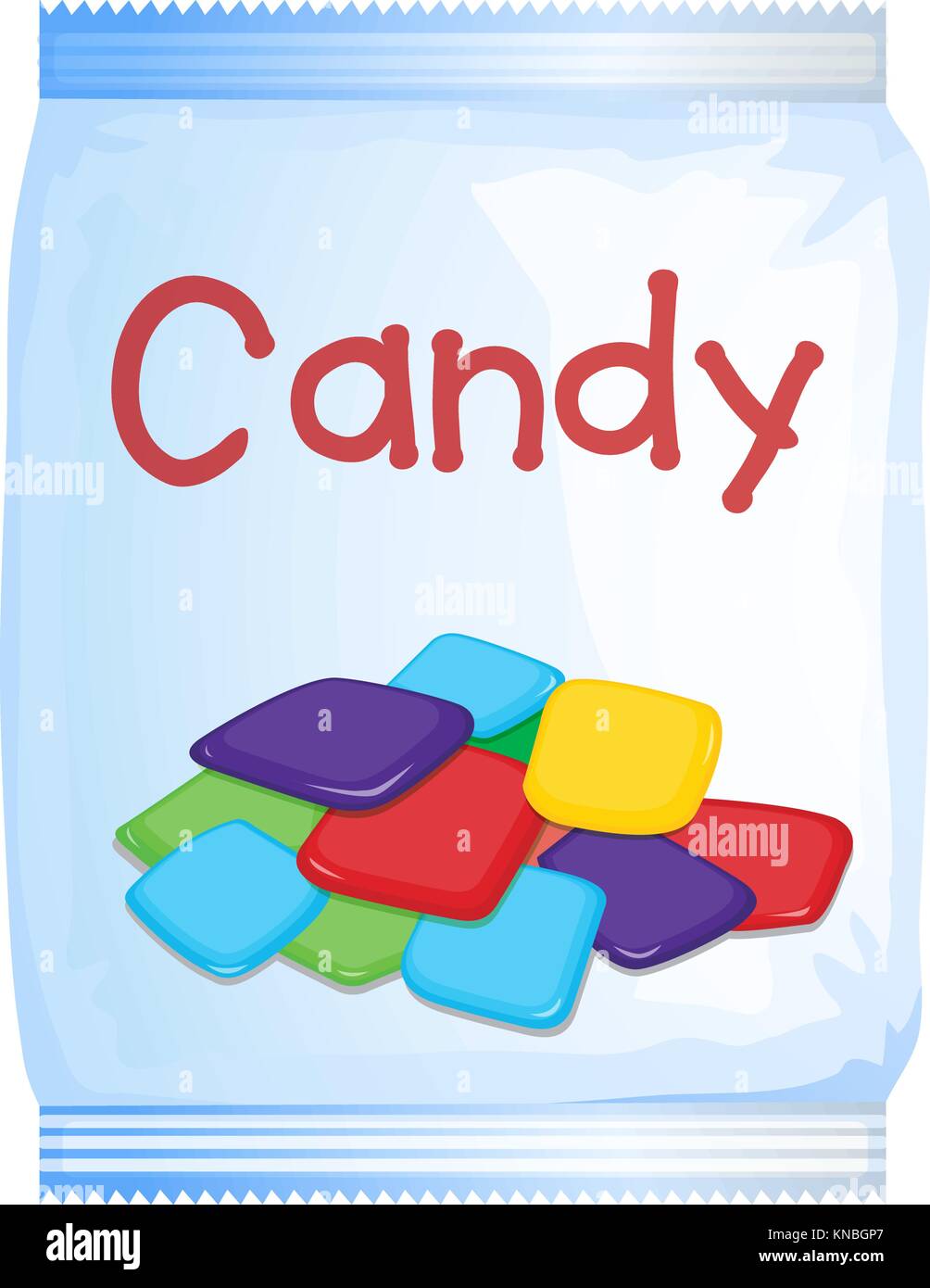 Illustration of a packet of sweet on a white background Stock Vector ...
