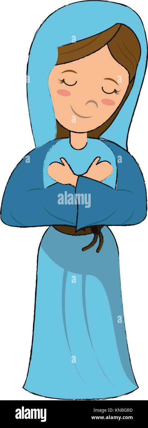Virgin mary cartoon Stock Vector Image & Art - Alamy