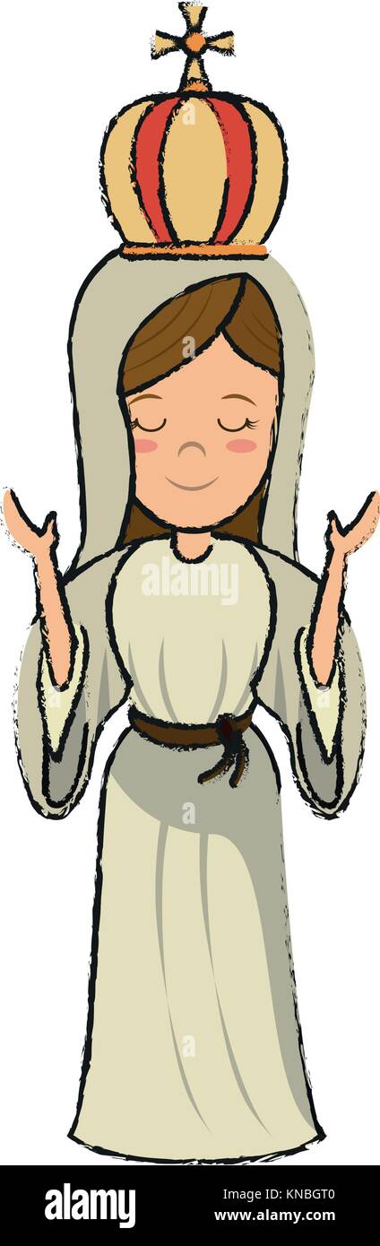 Virgin mary cartoon Stock Vector Image & Art - Alamy