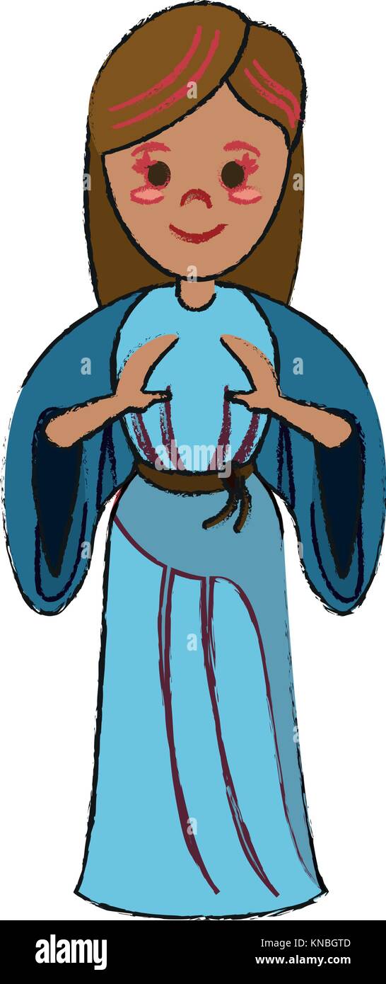 Virgin mary cartoon Stock Vector Image & Art - Alamy