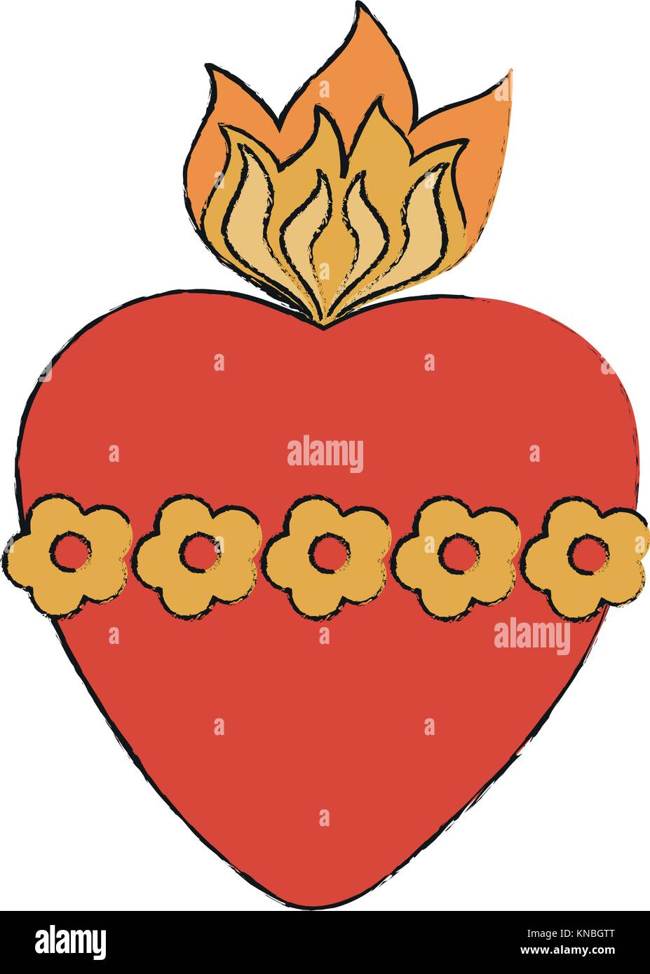 Sacred heart cartoon Stock Vector Image & Art - Alamy