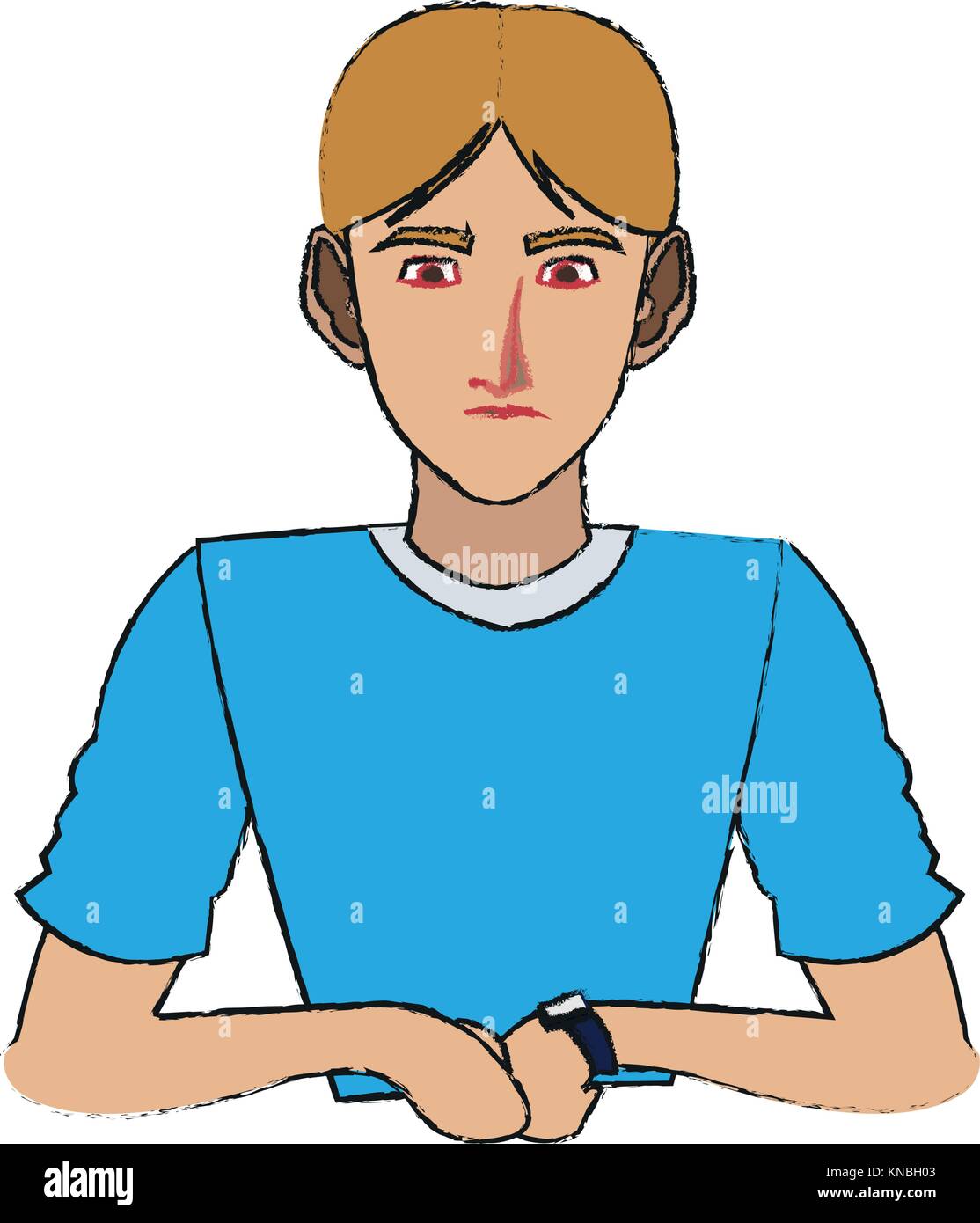 Young man with smartwatch Stock Vector Image & Art - Alamy