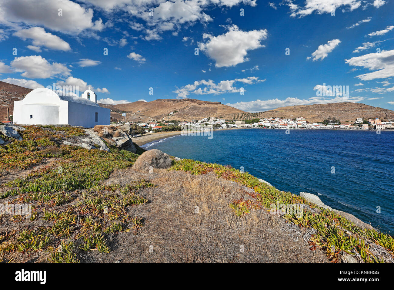 Korissia, which is a natural harbor welcomes you to the island of Kea ...