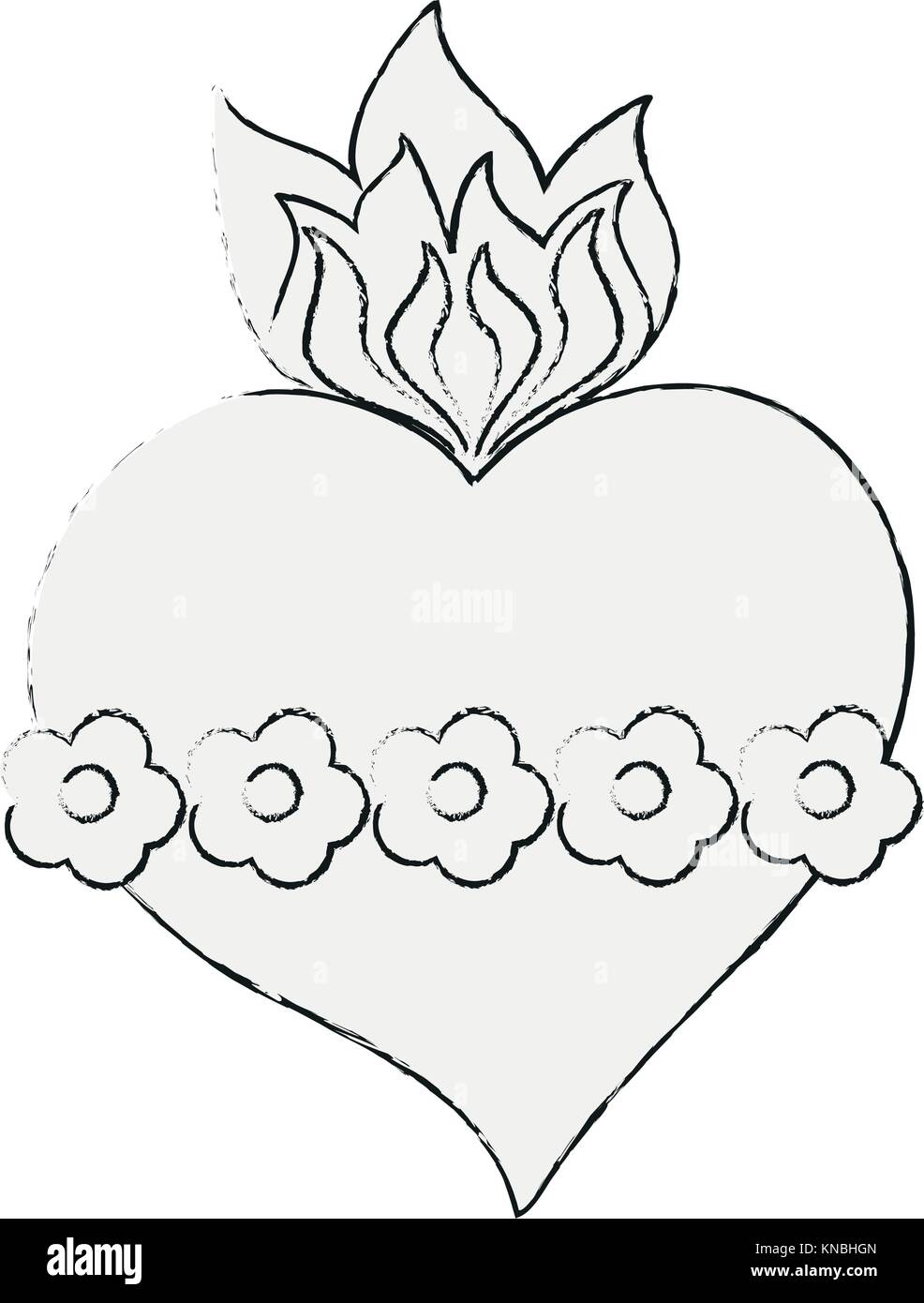 Sacred heart cartoon Stock Vector Image & Art - Alamy