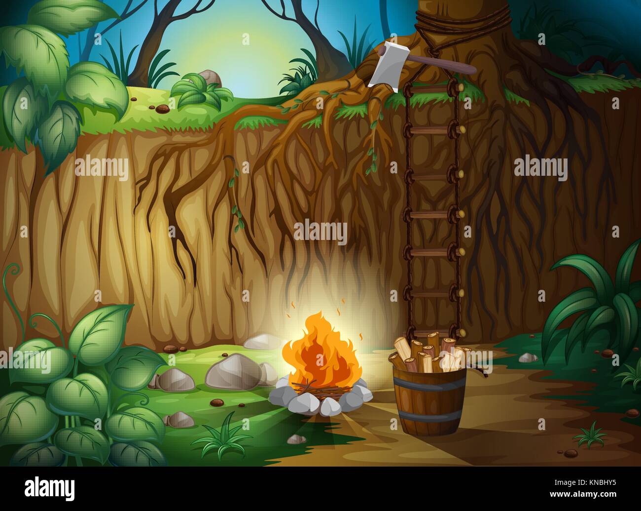 Fire rocks Stock Vector Images - Alamy