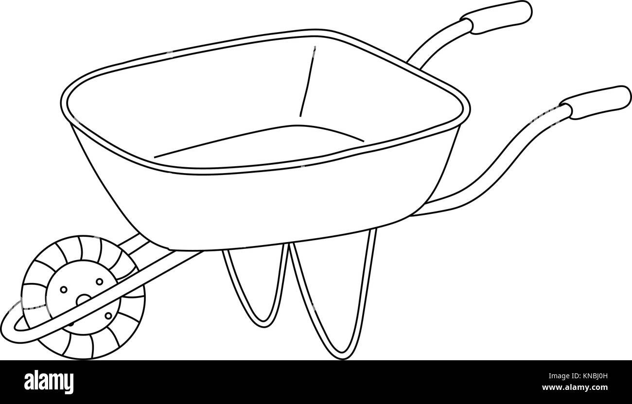 Illustration of a utility cart on a white background Stock Vector Image ...