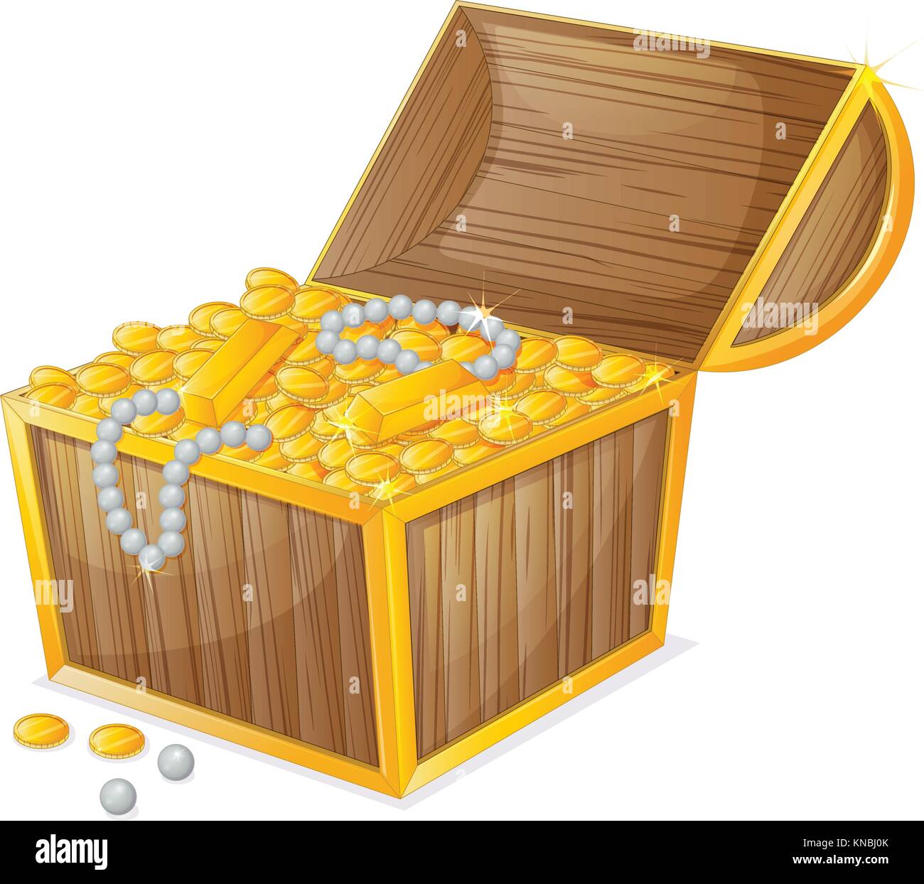 illustration of a jewellery box on a white background Stock Vector ...