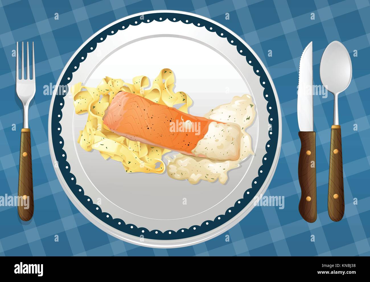 illustration of a food on a blue background Stock Vector Image & Art ...